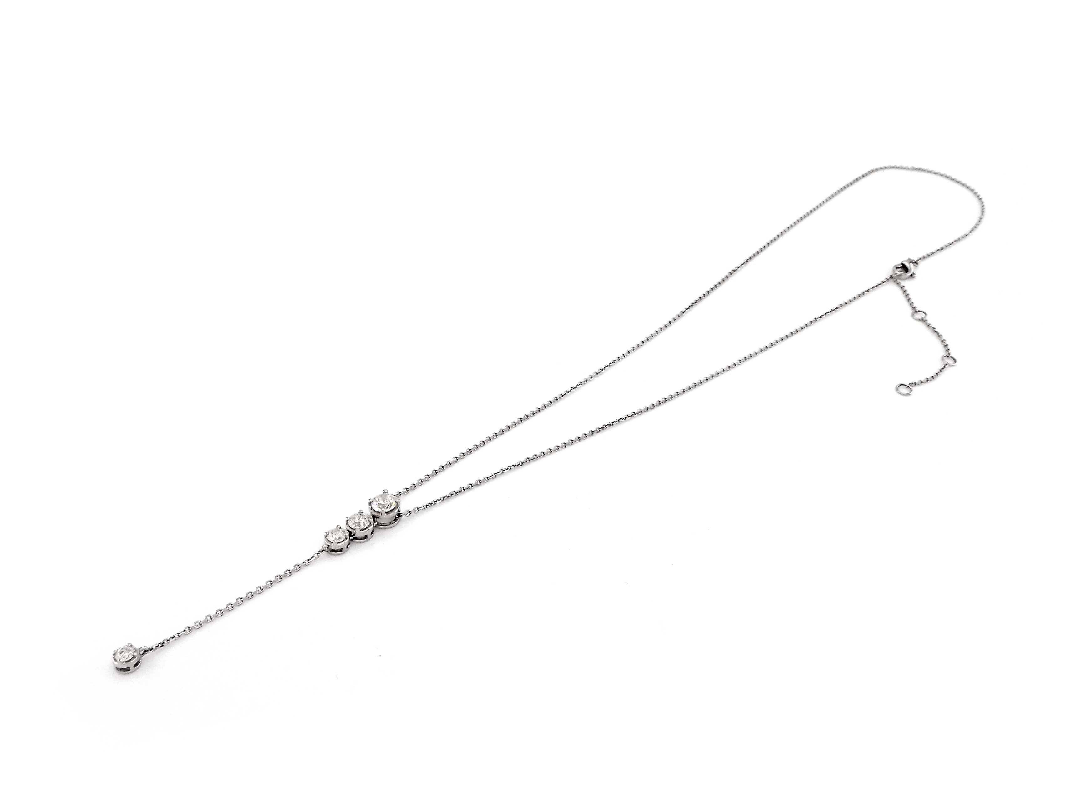 White Gold Pendant with Diamond on Chain | Jewel in a Box